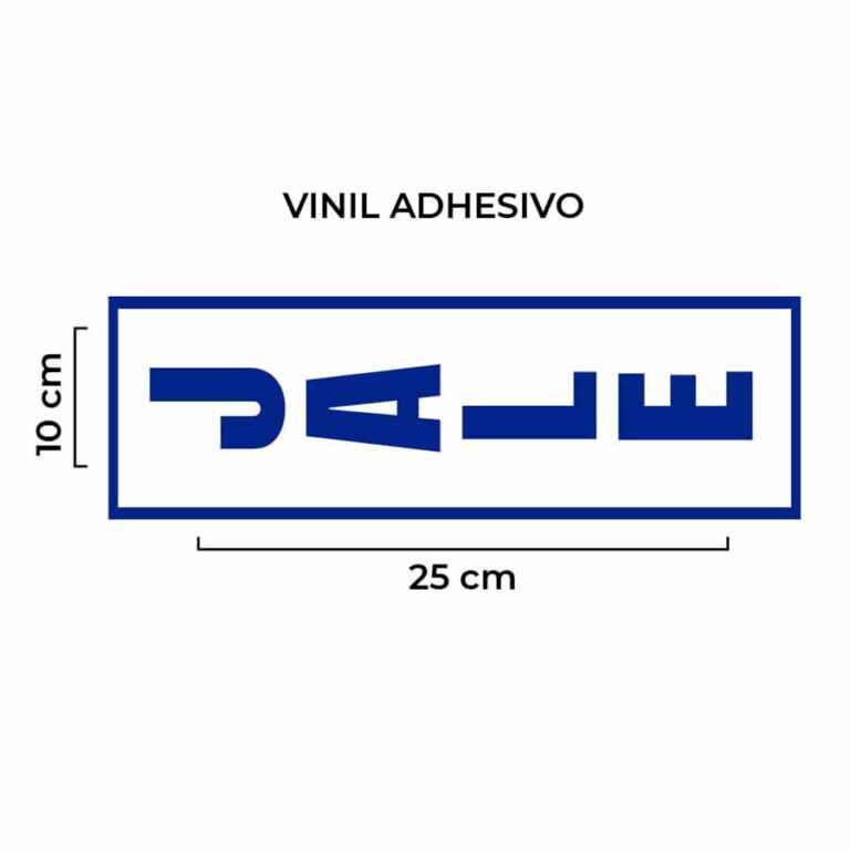 Señalética jale vinil adhesivo sin base de 10x25cm - NACIONAL